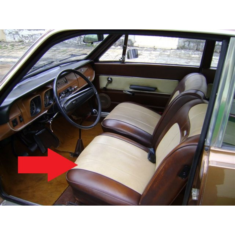 Capa Banco Corcel I LDO 75 à 77 Marrom Modelo Original - Jogo