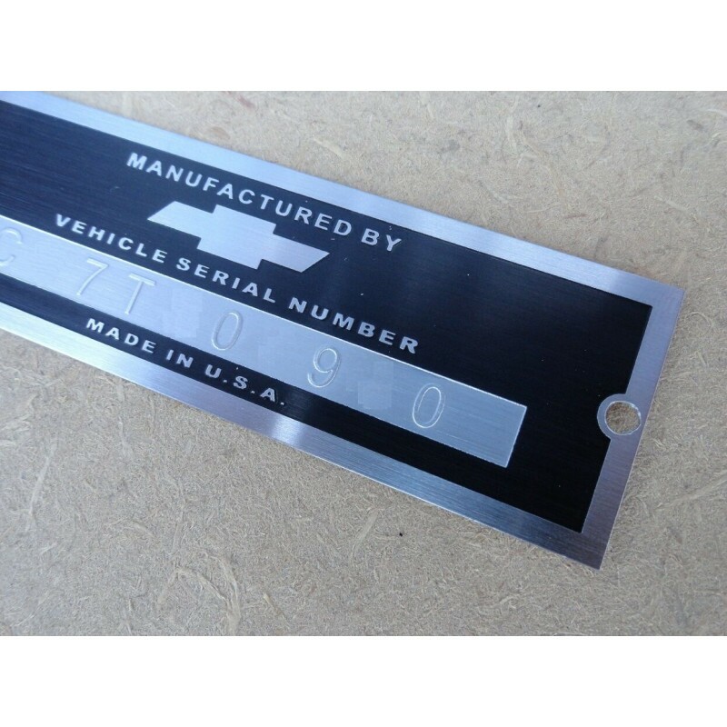 Plaqueta Identificação Chevrolet Antigos Serial Number