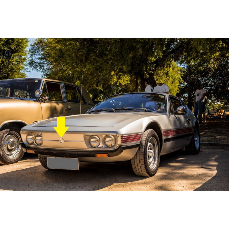 Emblema Dianteiro Vw SP2 SP1 Cromado Liso