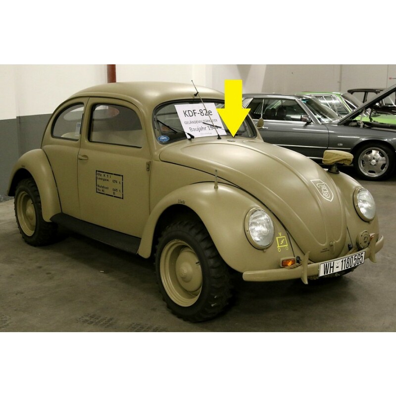 Emblema Capô KdF Fusca 1938 a 1949 SP2 Brasilia Alemão Novo