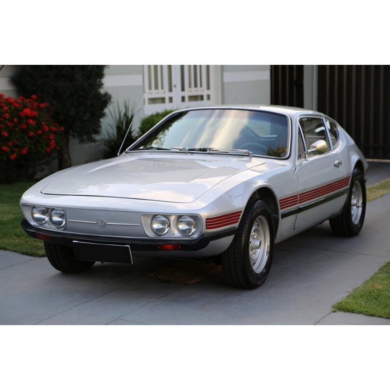 Emblema Traseiro Cromado Volkswagen SP2 Vermelho Novo